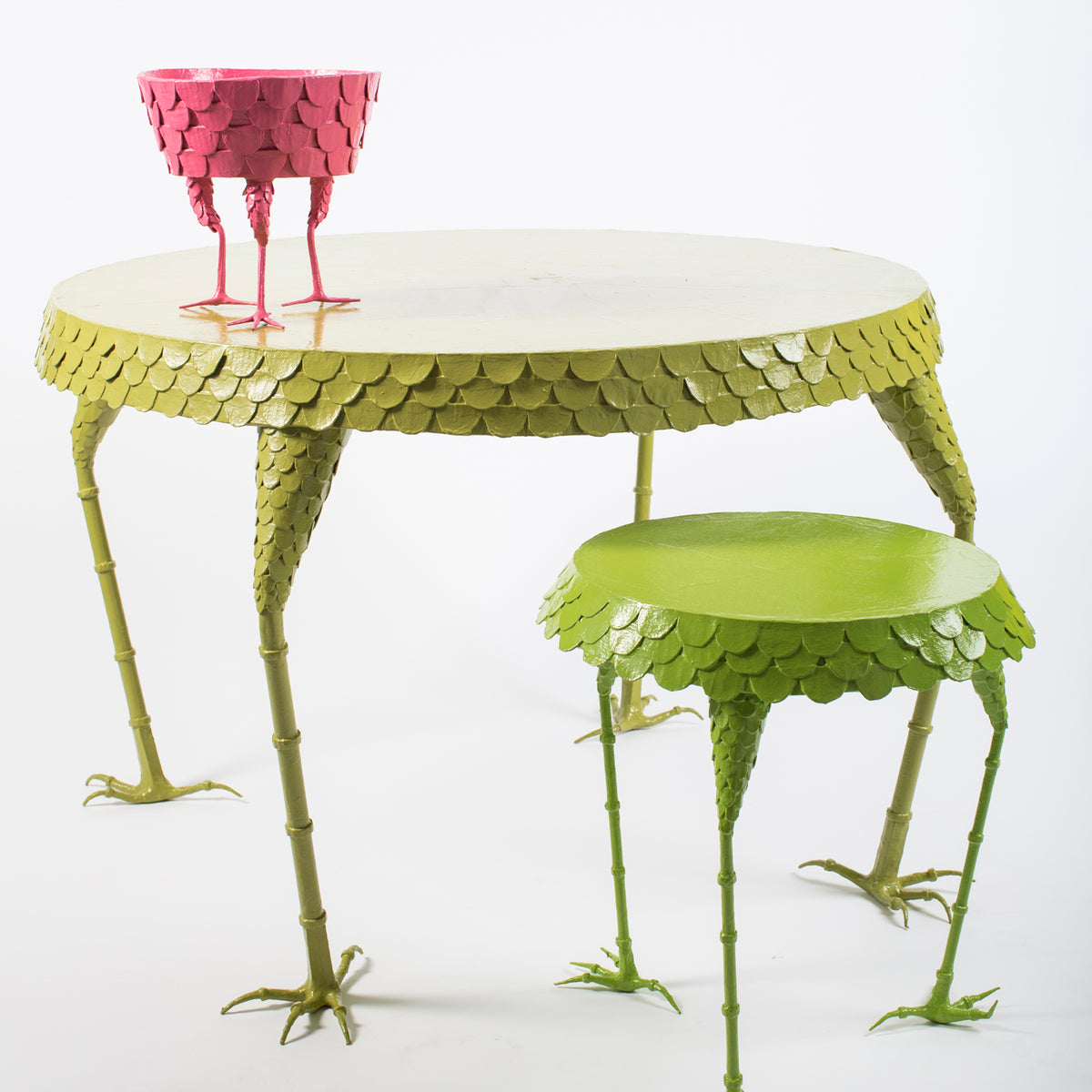 Henny Penny Side Table with Chicken legs and feet – Stray Dog Designs